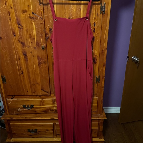 BOLD elements | Pants & Jumpsuits | Bold Elements Red Jumpsuit With ...